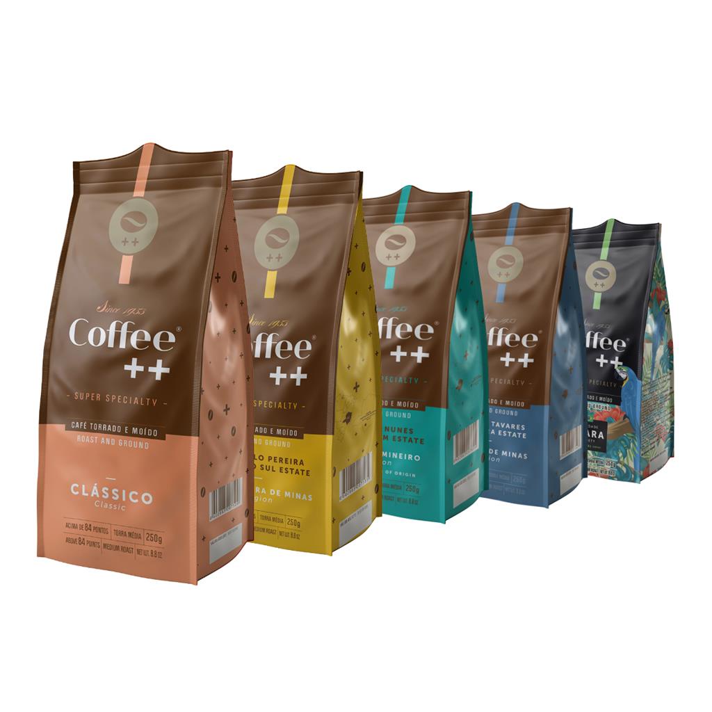 Cafe em Po Moido Torrado, Coffee Mais, 5 Pacotes de 250g | Shopee Brasil