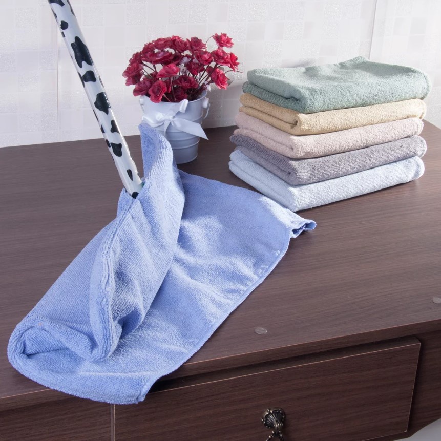 Pano Microfibra De Chao Grande 50x35cm Com Furo Para Rodo | Shopee Brasil