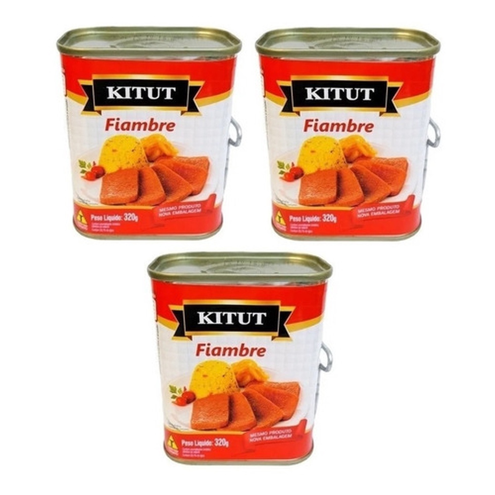 Kit 3 Latas De Fiambre Carnes Kitut | Shopee Brasil