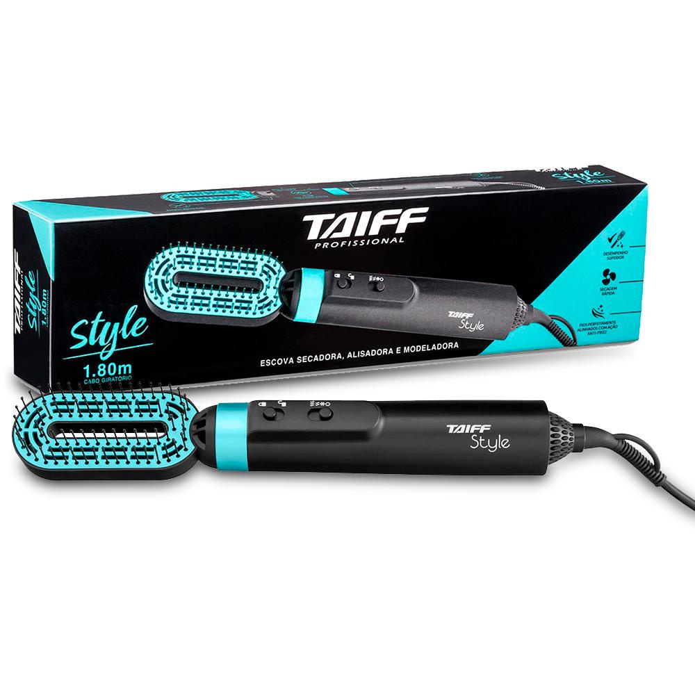 Escova Secadora Taiff Style Raquete 3 em 1 900W Azul Tiffany | Shopee ...