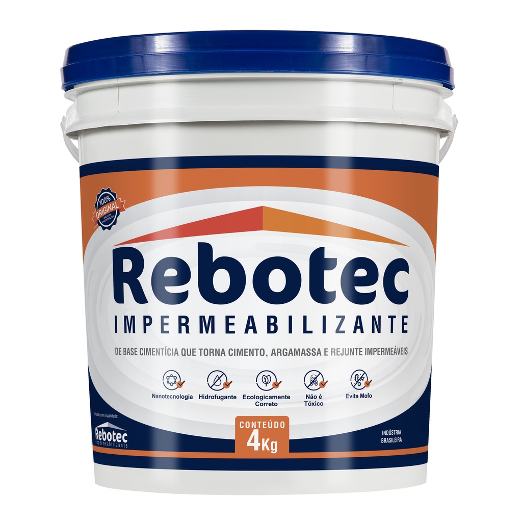 REBOTEC NANOTECNICO IMPERMEABILIZANTE - REBOTEC 4KG | Shopee Brasil