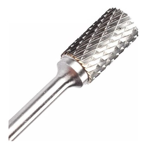 Lima Rotativa 08mm X 20 Metal Duro Corte Duplo- Desbaste, Aço, Alumínio ...