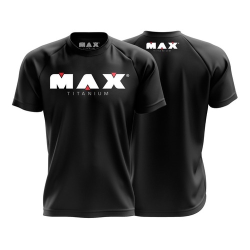 Camiseta Dry Fit Max Titanium Preta | Shopee Brasil