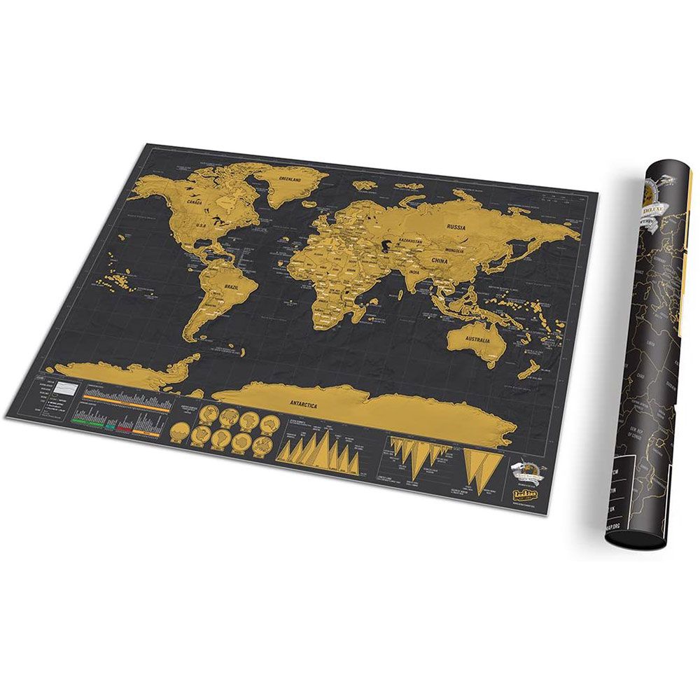 Mapa Mundi De Raspar Viagens Mapa Mundo Raspadinha Grande | Shopee Brasil