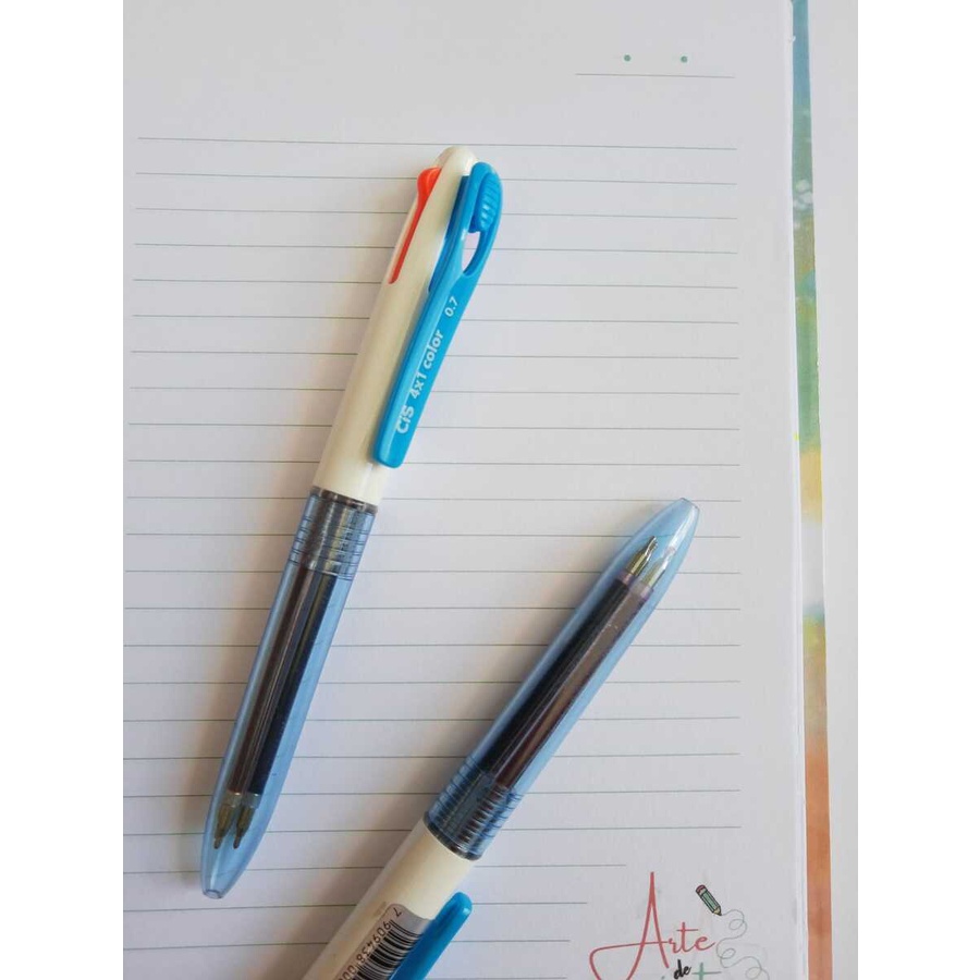 Caneta Esferográfica Retrátil 4X1 cores - Cis | Shopee Brasil