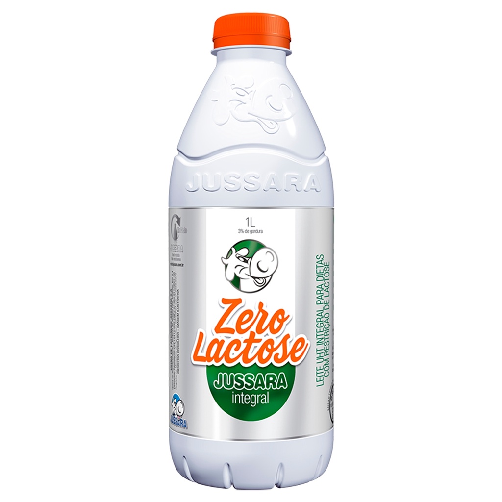 Leite UHT Jussara zero lactose integral 1 litro | Shopee Brasil