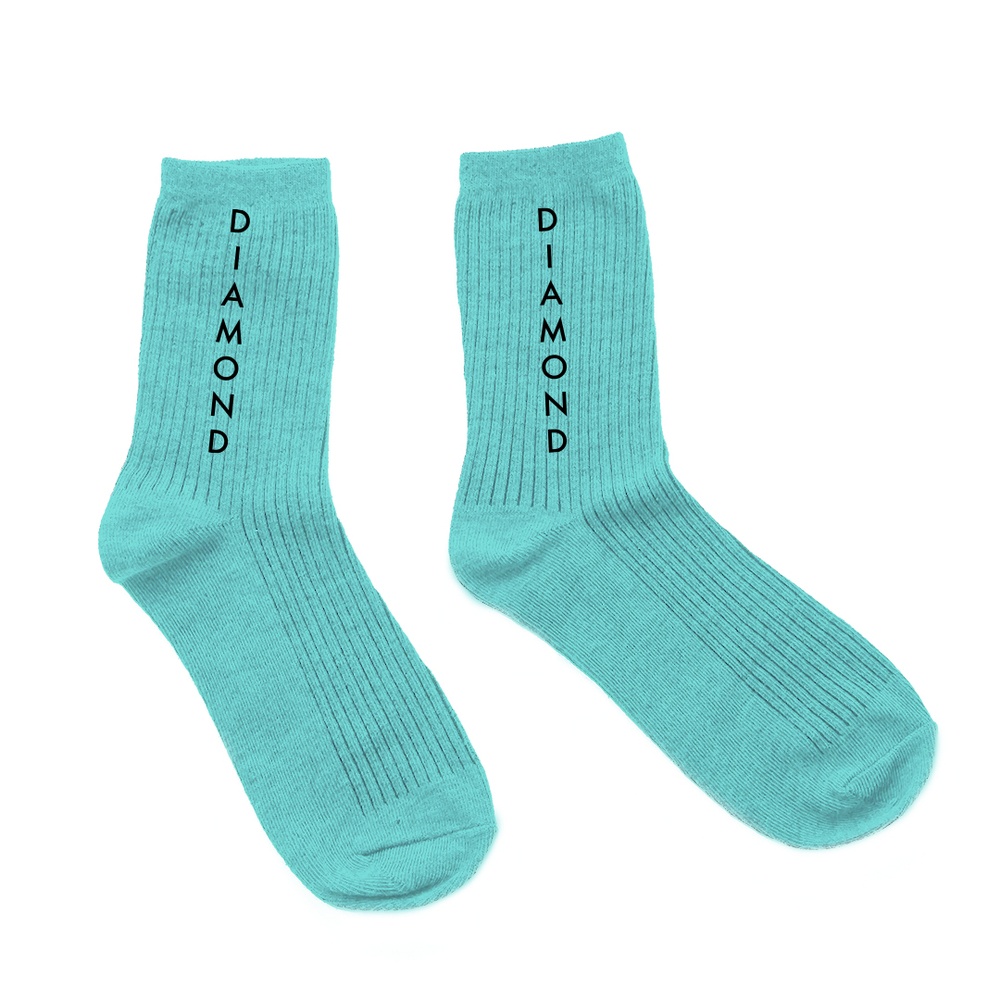 Meia masculina Cano Alto Diamond Hobbs Crew | Shopee Brasil