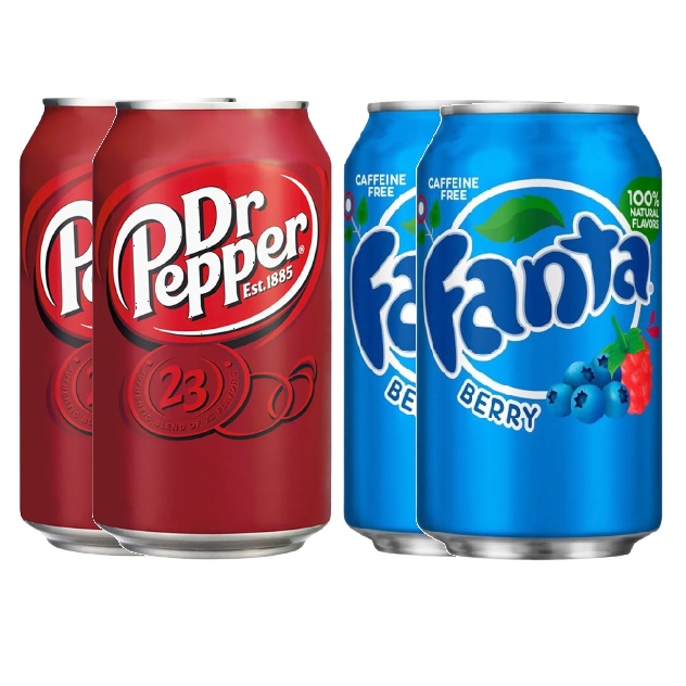 kit 2 Refrigerante Dr Pepper Cola + 2 Fanta Berry 355Ml | Shopee Brasil