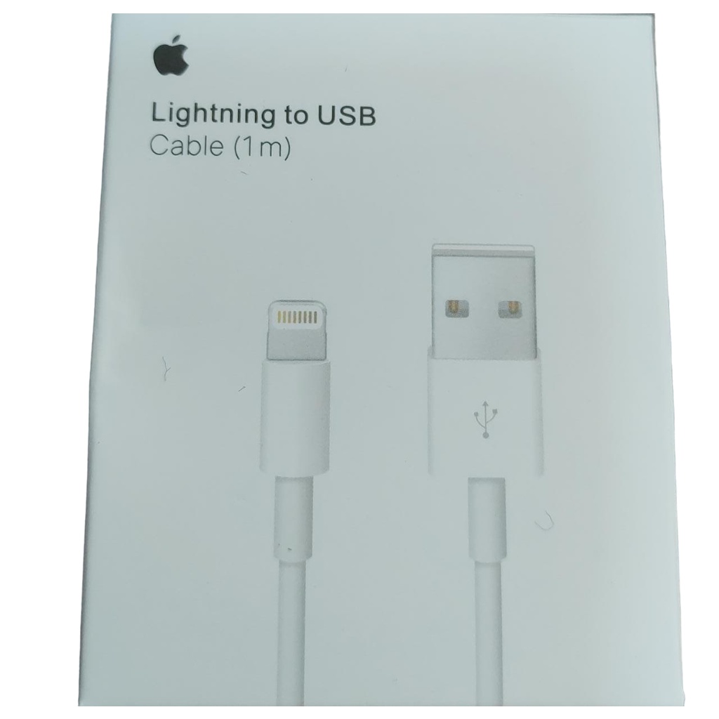 Cabo USB com entrada Lightning Apple Iphone - 1 metro | Shopee Brasil