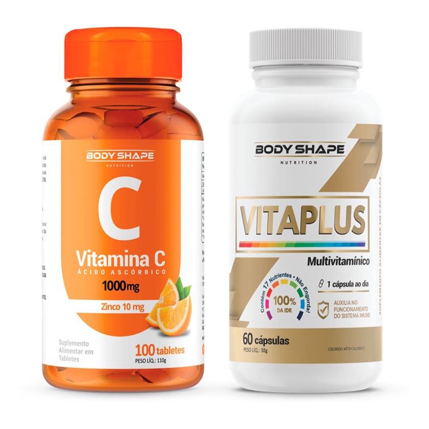 Vitamina C + Multivitaminico 60 Capsulas Body Shape | Shopee Brasil