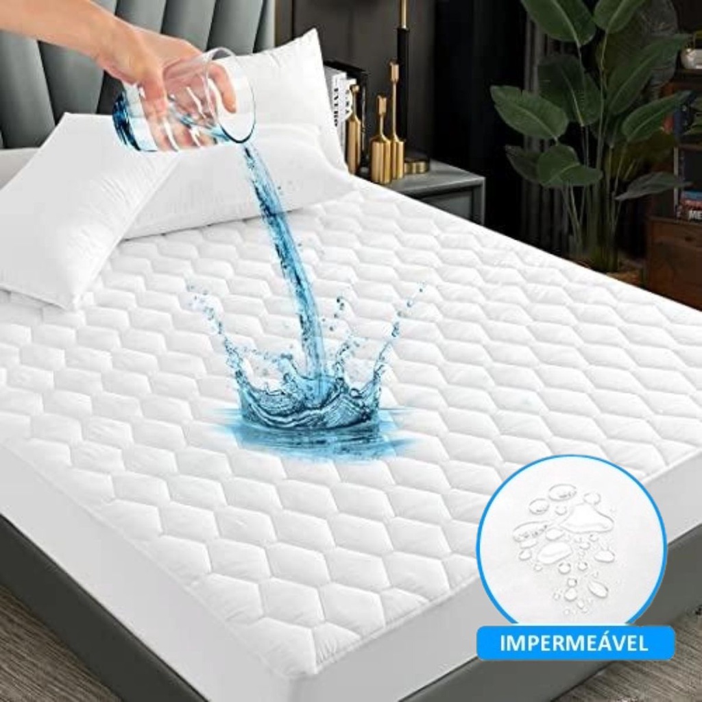 Capa de Colchão Impermeável Casal Box Matelado Com Elástico | Shopee Brasil