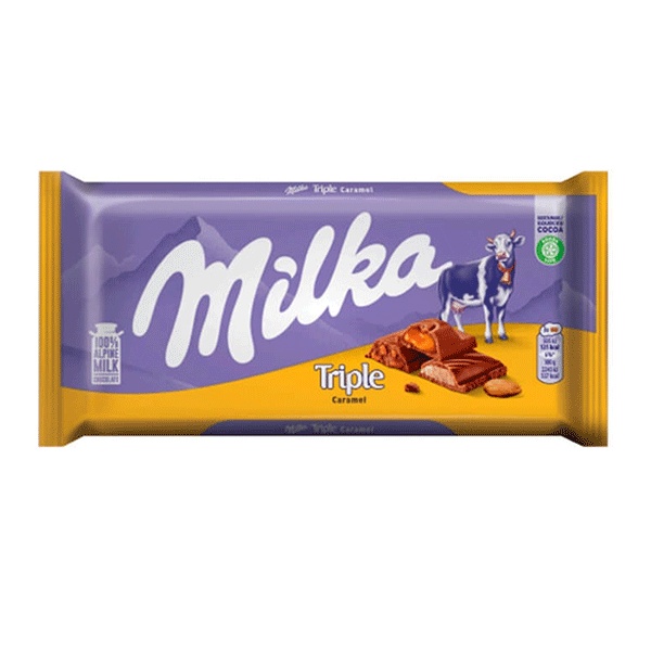Chocolate Milka Triplo Caramelo Barra Importada 90g | Shopee Brasil