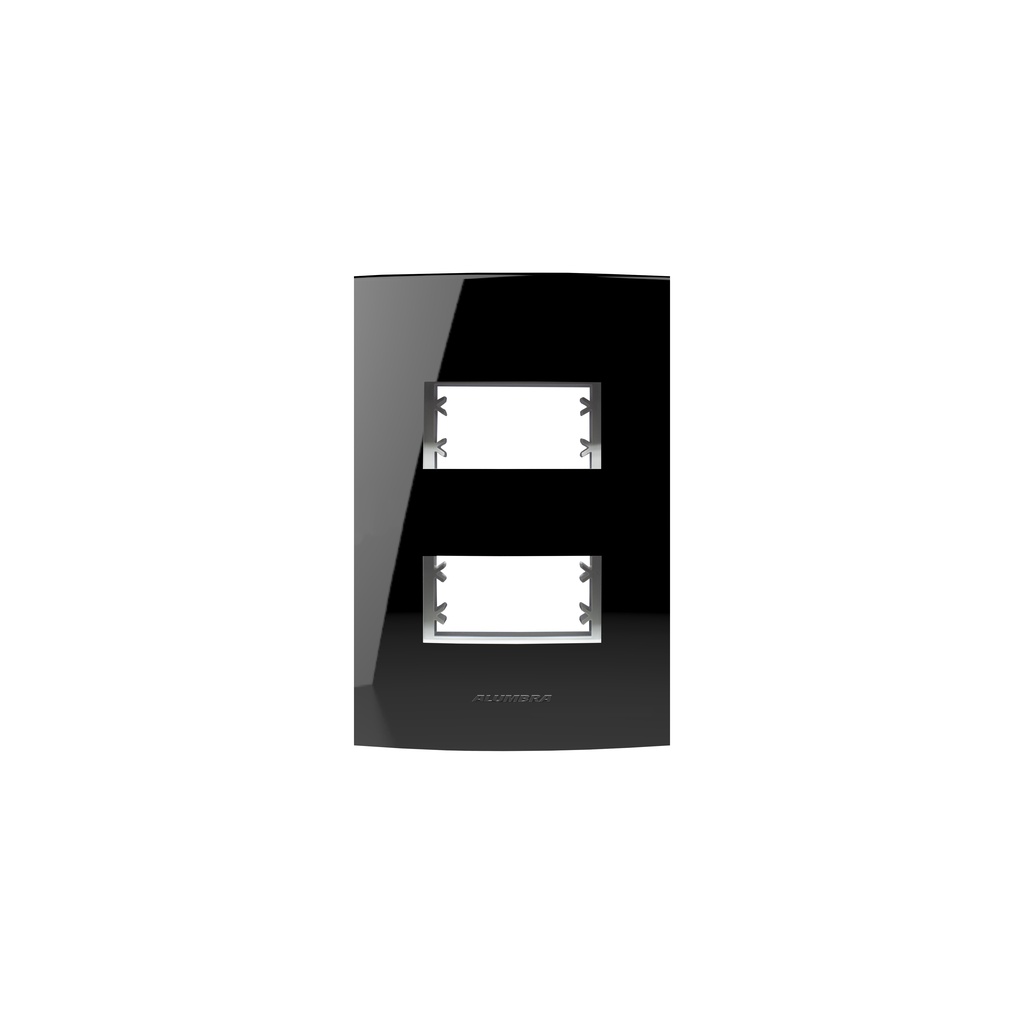 Placa 4x2 2 Módulos Inova Pro Class 85527 Alumbra Black Piano | Shopee ...