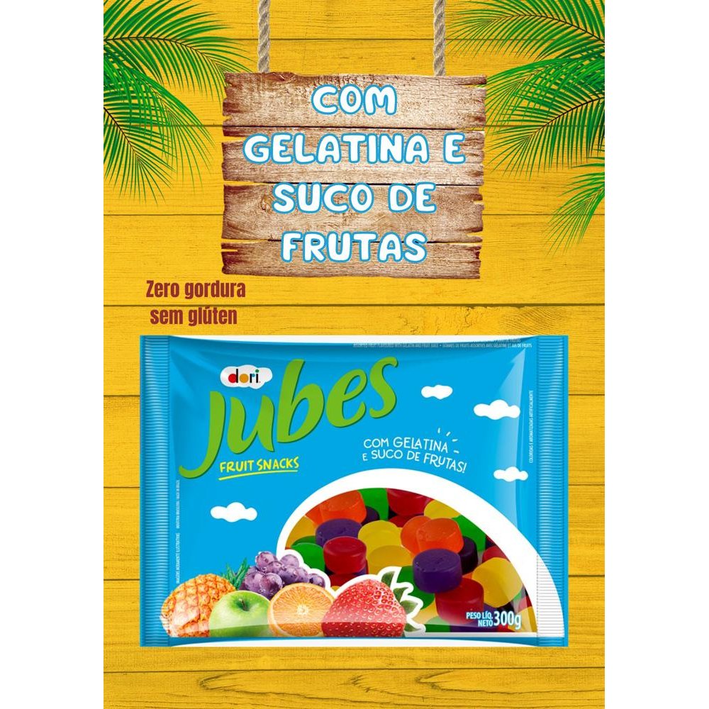 Bala de Goma Jubes Fruit Snaks 300g | Shopee Brasil