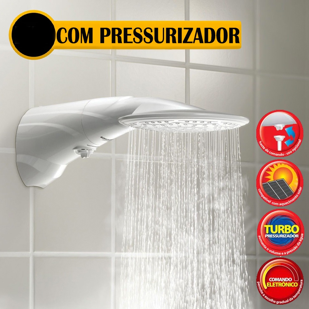 Chuveiro Eletrico Lorenzetti Com Pressurizador Ducha Advanced Turbo ...