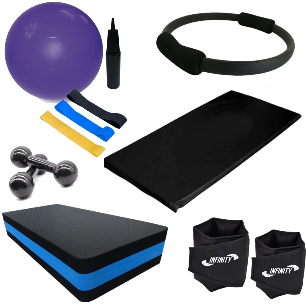Kit Funcional treino aeróbico e fortalecimento c/ Step em EVA Pesos ...