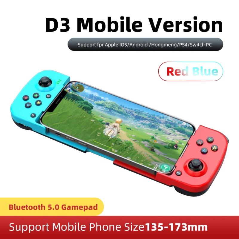 Controle Gamepad Sem Fio D3 Joystick De Jogo Bluetooth Para IOS/Android/PS4 | Shopee Brasil