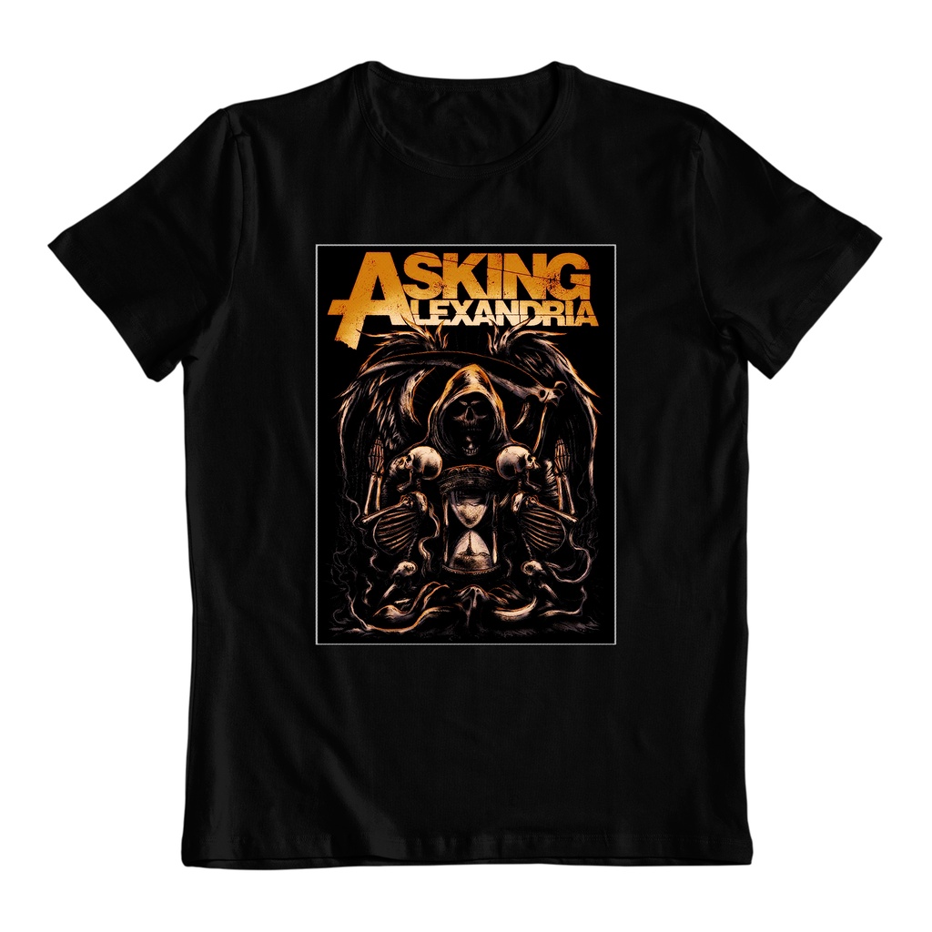 Camiseta Básica Asking Alexandria Rock Band | Shopee Brasil