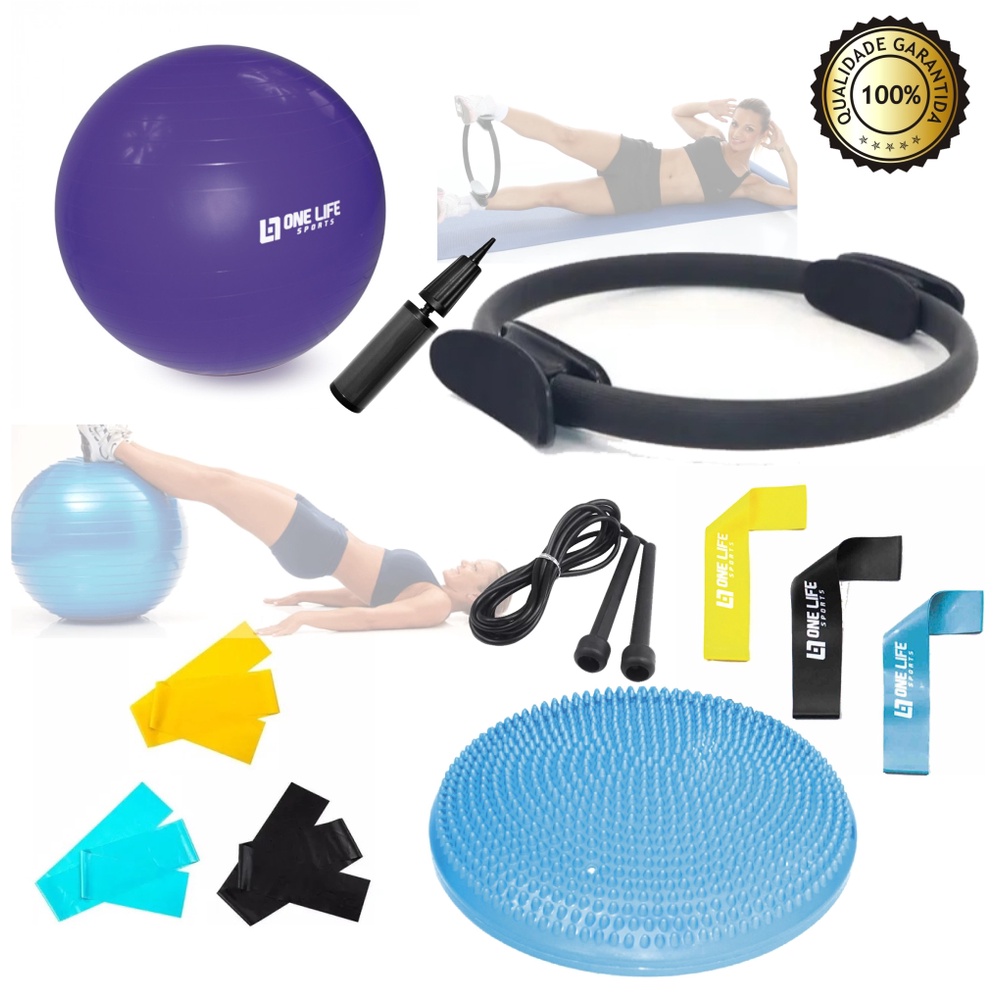 Kit Completo de Pilates Com vários Itens | Shopee Brasil