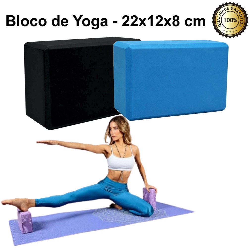 Tijolinho em EVA Bloco de Yoga Studio 22x12x8 Fisioterapia treino | Shopee Brasil