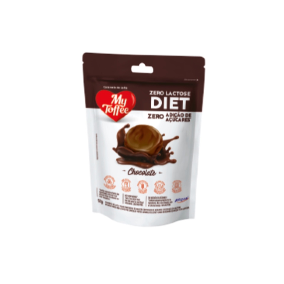Bala Zero Lactose Diet My Toffee Chocolate 52g | Shopee Brasil