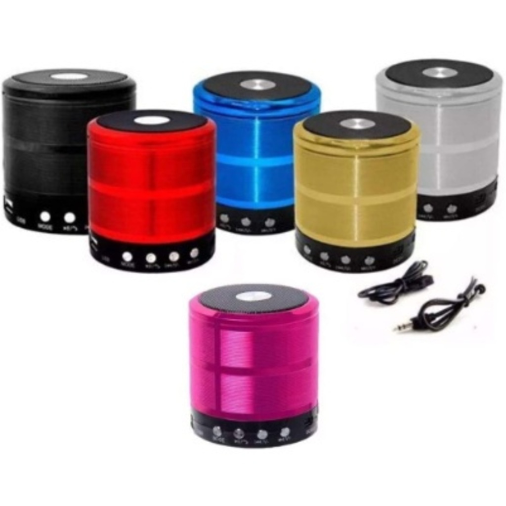 kit com 5 Mini Caixinha Som Ws-887 Bluetooth Portátil Usb Mp3 P2 Sd Rádio Fm | Shopee Brasil