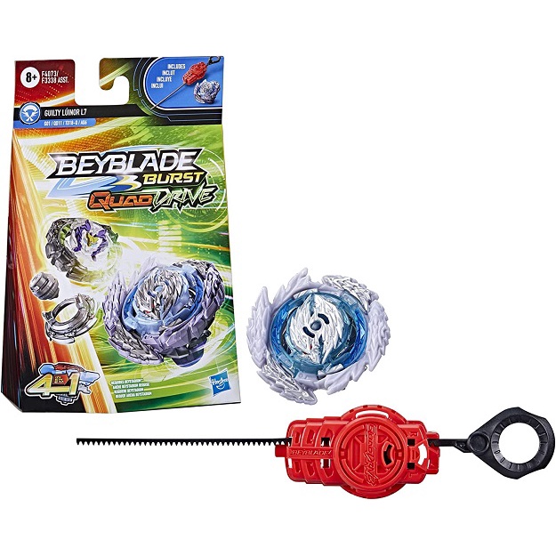 Pião de Batalha Com Lançador Beyblade Burst Quad Drive 4 em 1 - Guilty ...