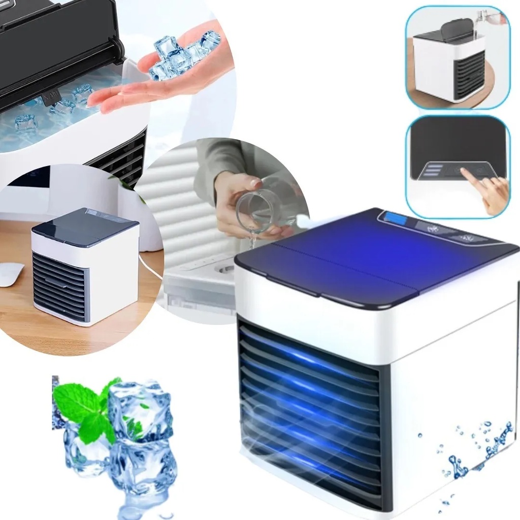Mini Ar Condicionado Portatil 3 em 1 Umidifica Purifica Climatizador ...