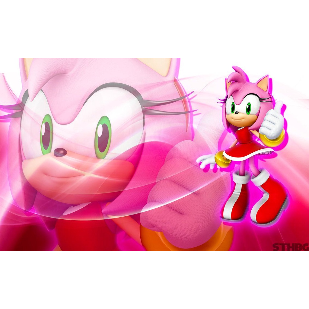 Painel em lona tema Amy Sonic | Shopee Brasil