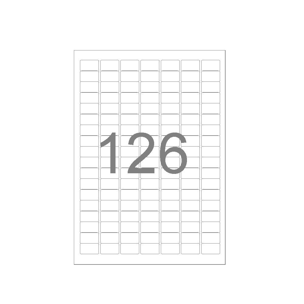 ETIQUETA INK-JET/LASER A4349 26X15 MM PACOTE COM 100 FOLHAS COM 126 ...