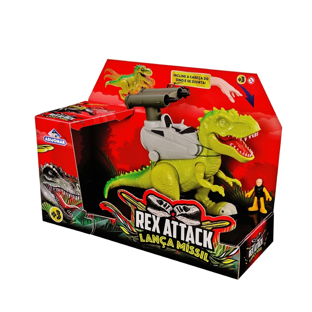 Dinossauro Tiranossauro Rex Ataque De Missil Com Som e Luz - Adijomar ...
