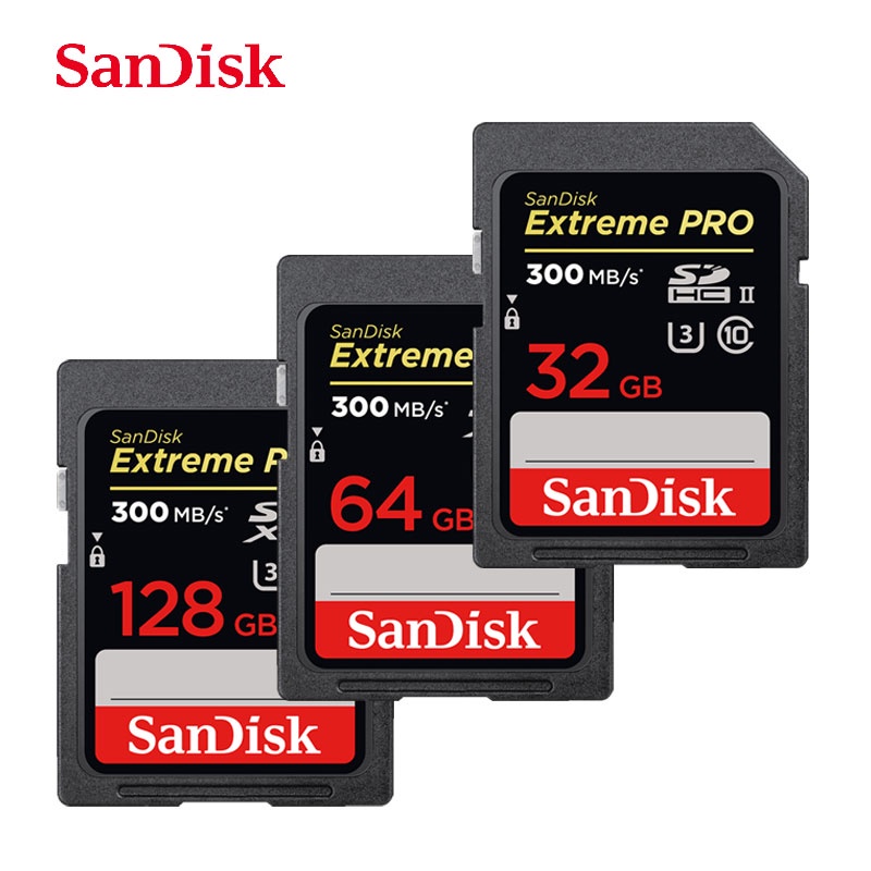 Cartão De Memória SanDisk Extreme PRO SDHC SDXC UHS-II 170MB/s 128GB 64GB 32G U3 4K SD Flash ...