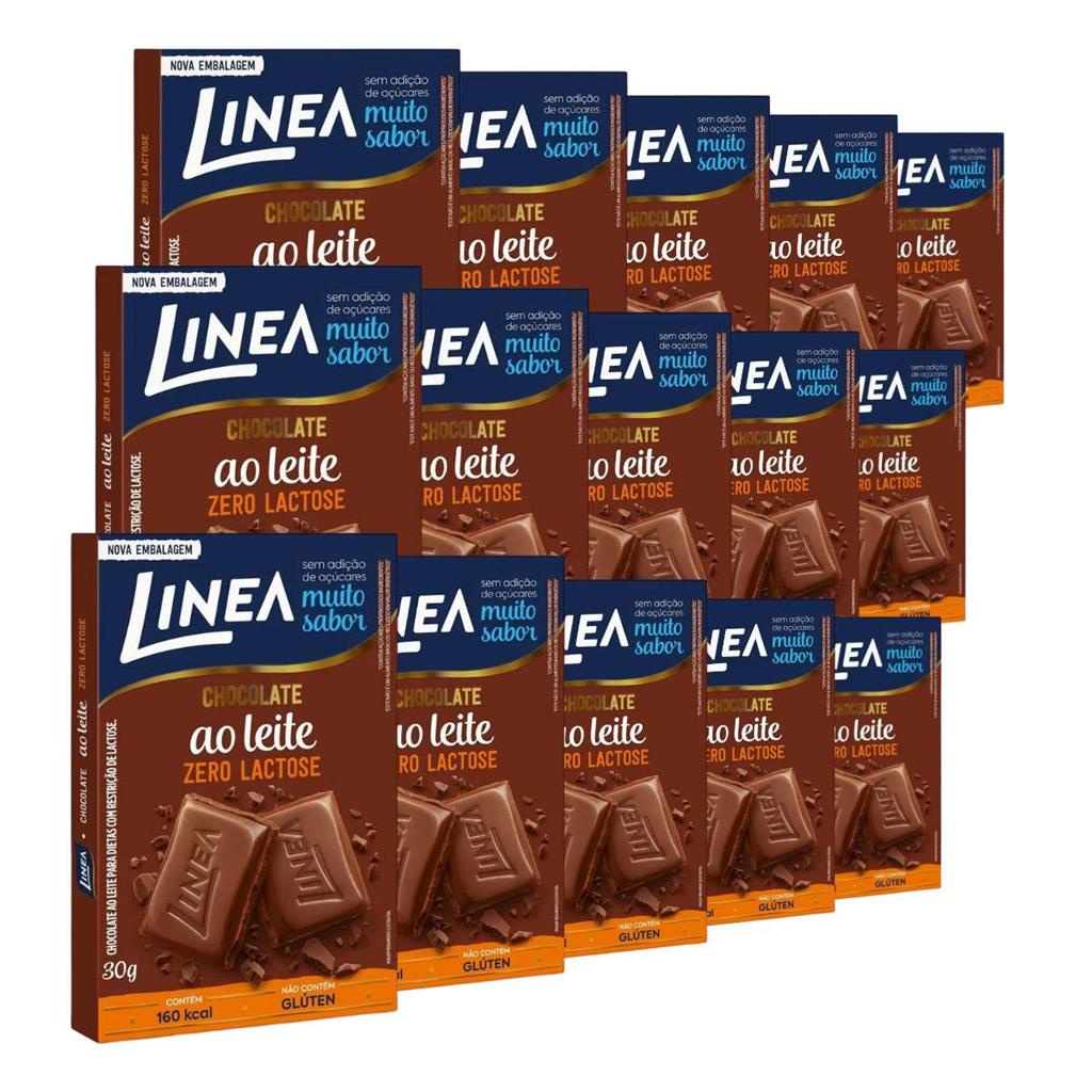 Chocolate Linea Zero Acucar Ao Leite Zero Lactose 15 de 30g | Shopee Brasil