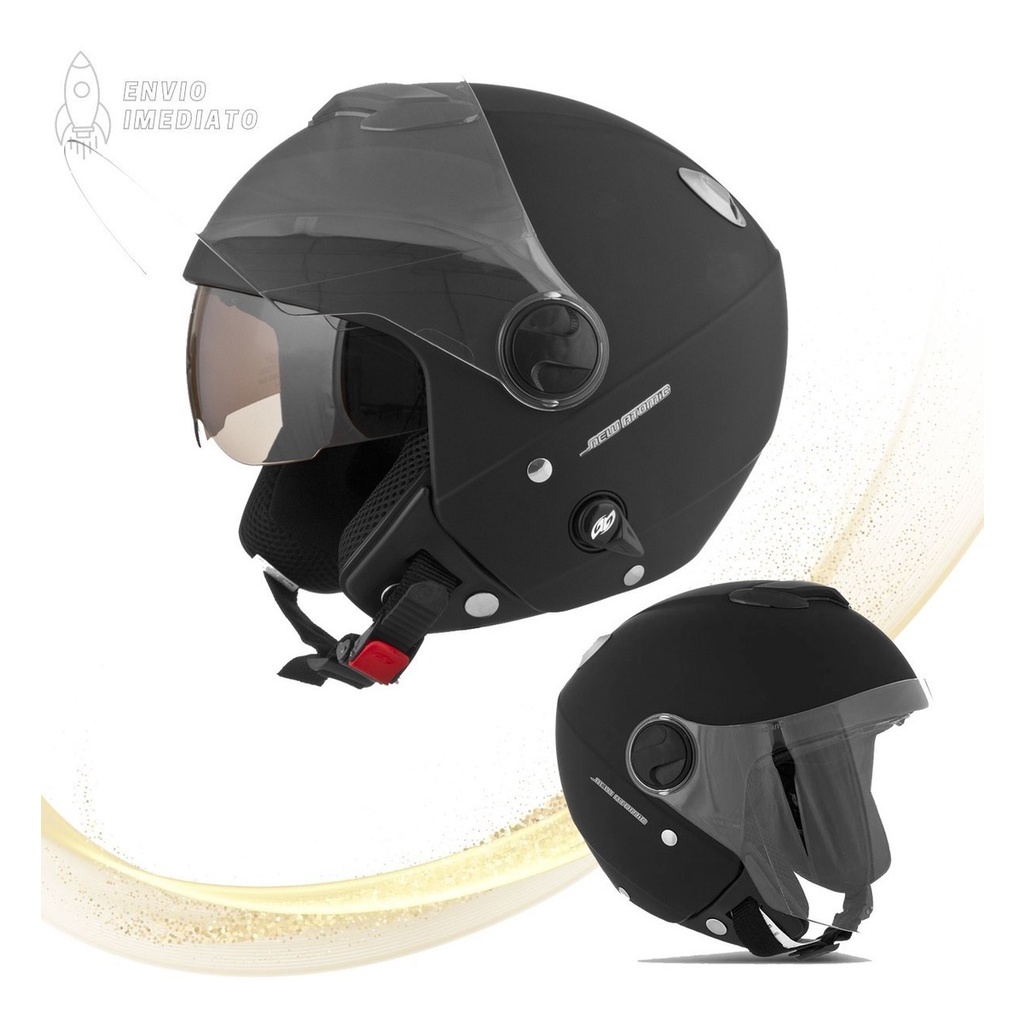 Capacete Aberto New Atomic Solid Fosco Pro Tork Envio 24hr | Shopee Brasil