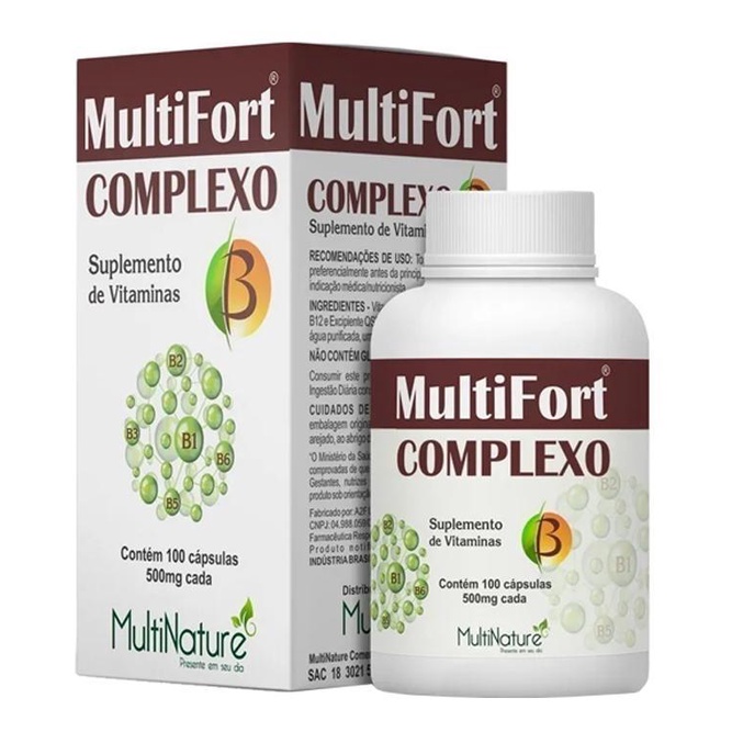 MultiFort Complexo B 100 Cápsulas MultiNature | Shopee Brasil
