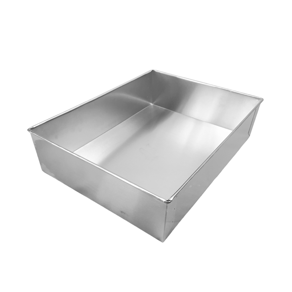 FORMA RETANGULAR PARA BOLO ALTA 40X30X10 ALUMÍNIO ASSADEIRA FUNDO FIXO ...