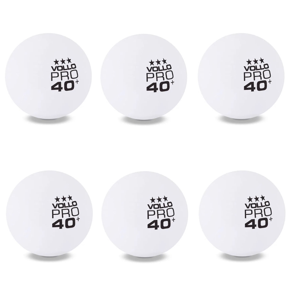 Bola de Ping Pong Tenis de Mesa Kit C/6 Bolas 3 Estrelas Branca Vollo | Shopee Brasil