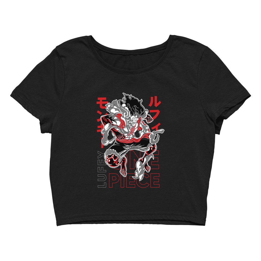 Camiseta Cropped Luffy Gear 4th One Piece Anime | Shopee Brasil
