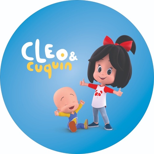 Painel Redondo Lona Festa Infantil Cleo E Cuquin - 60cm | Shopee Brasil