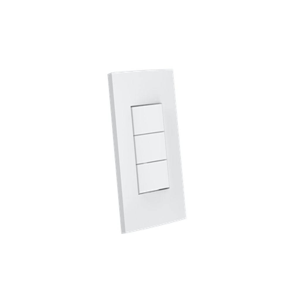 Cj Interruptor Triplo Simples 3 Teclas Branca Completa 4x2 Dubai ... Cj Interruptor Triplo Simples 3 Teclas Branca Completa 4x2 Dubai ...