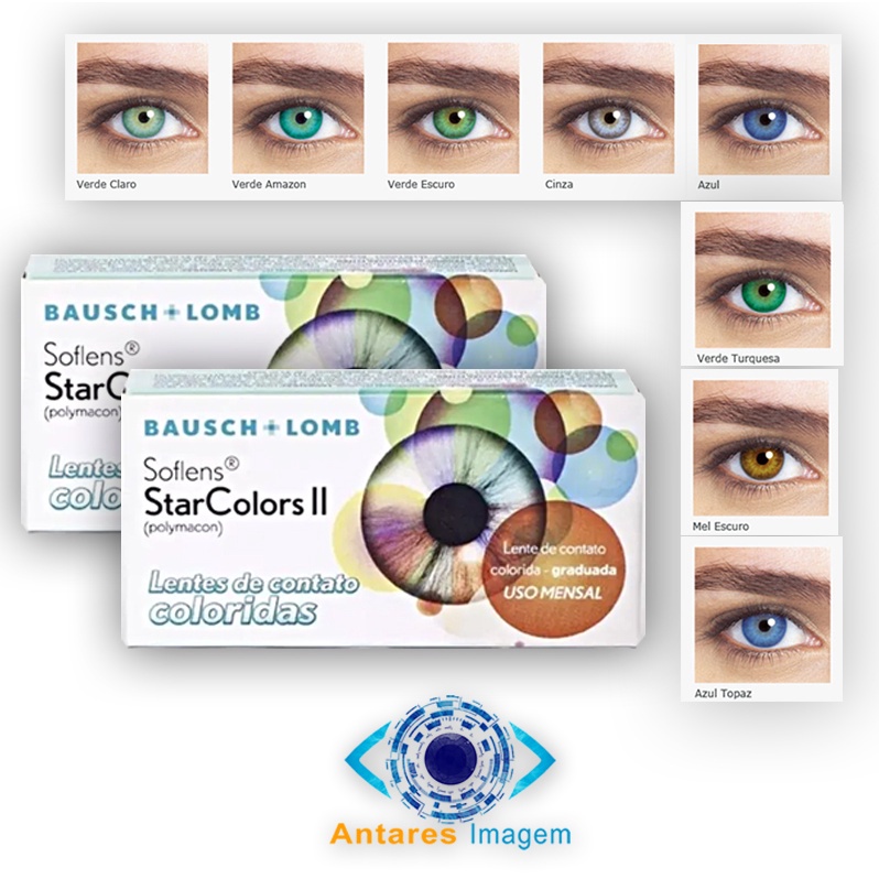 Lente De Contato Colorida Star Colors 2 Bausch + Lomb - COM GRAU - Uso ...