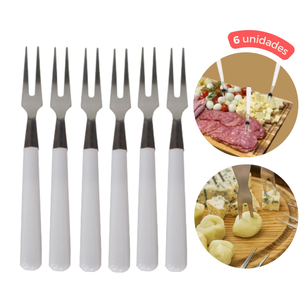 Mini Garfos Para Petisco Kit Com 6 Un Mini Garfinhos Para Petiscos ...