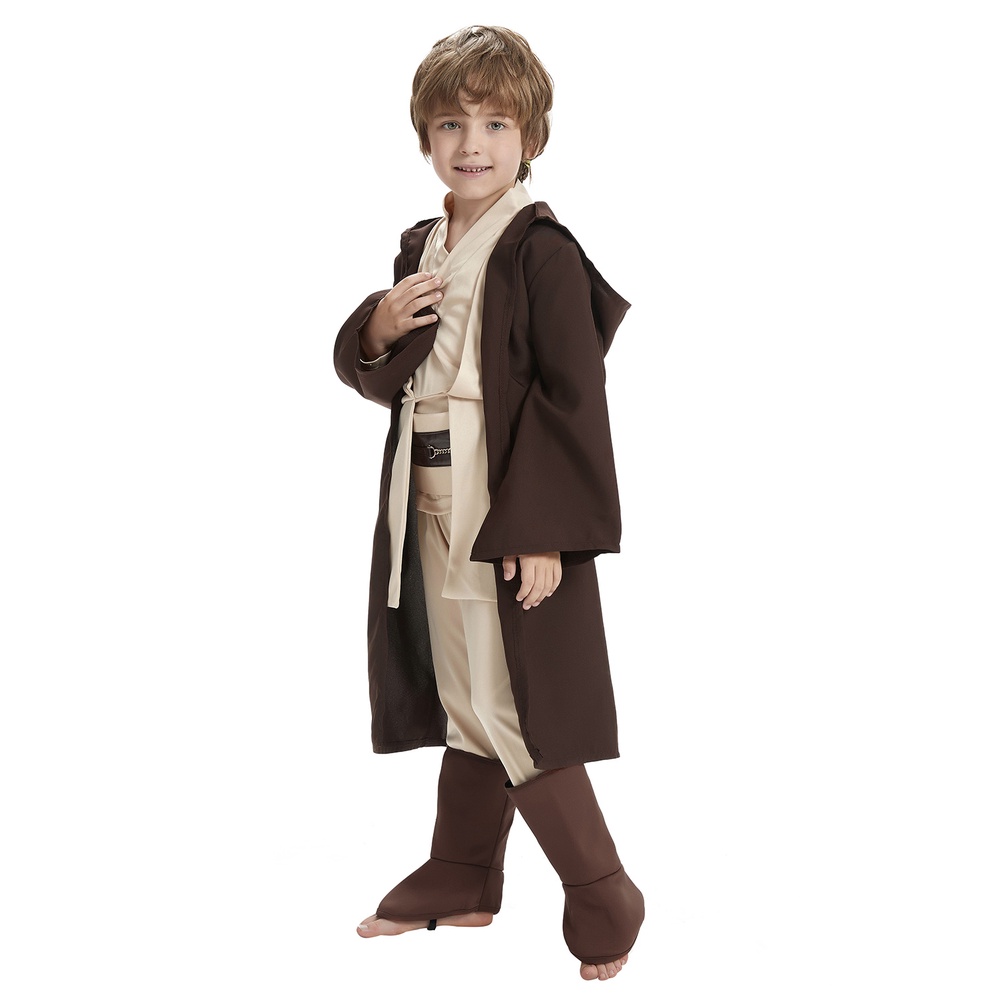 Kid Children Jedi Knight Cosplay Traje De Cavaleiro Obi Wan Kenobi Fato ...