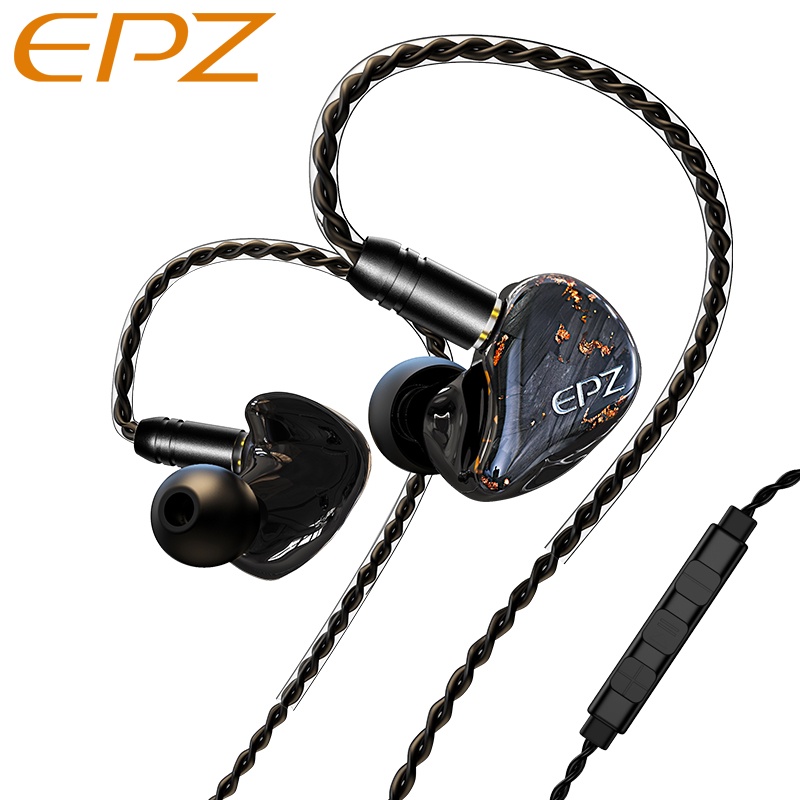 EPZ Q1 Fones De Ouvido De Resina HIFI Bass Earbuds Com Microfone No ...