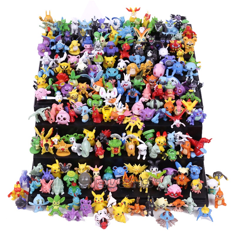 Pokemon Figuras Brinquedos 144 Tipos Coleção 2-3cm Pikachu Anime Figura ...