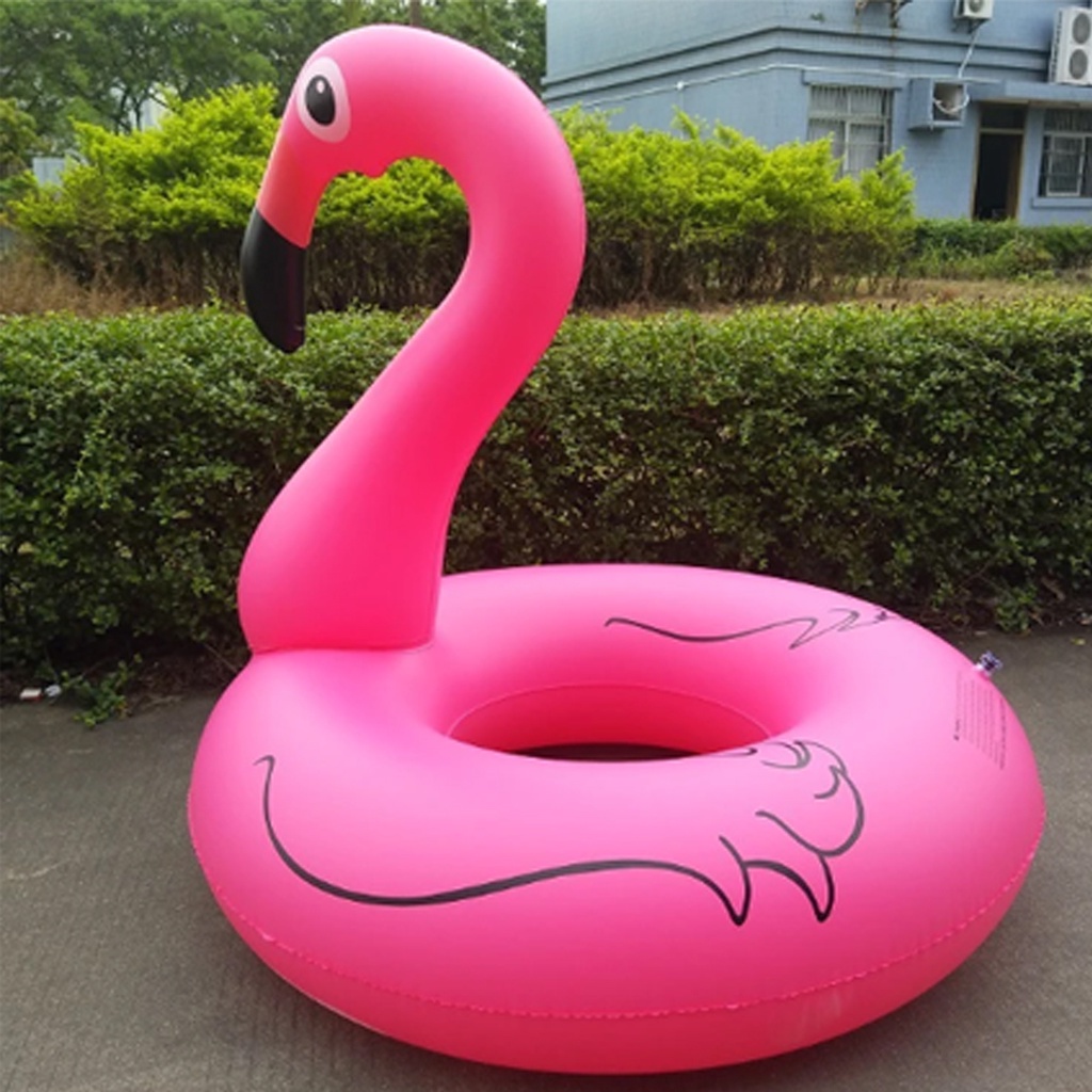 Boia Bote Inflável Flamingo 120 cm Gigante + 1 porta copos Rosa ...