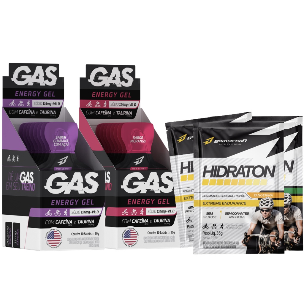 Kit 2x Caixas Gas Energy Gel 20 Sachês + 3x Sachê Hidraton 35g | Shopee ...
