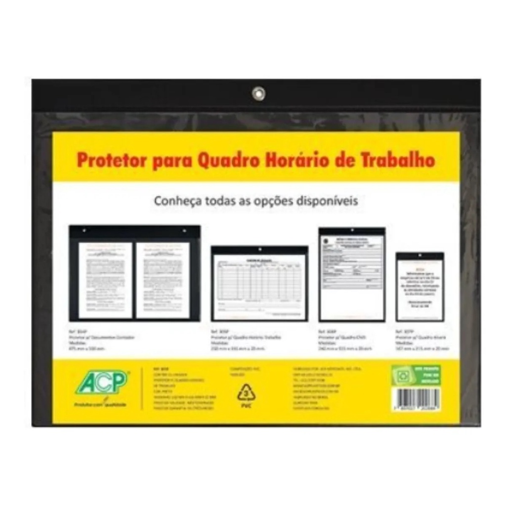 Kit 20 Quadro Protetor Horário Trabalho Horizontal A4 | Shopee Brasil
