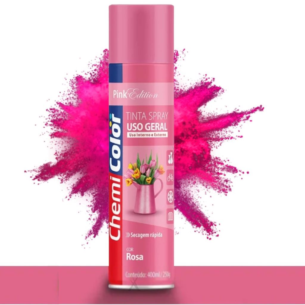Tinta Spray Uso Geral 400ml Chemicolor - Rosa | Shopee Brasil