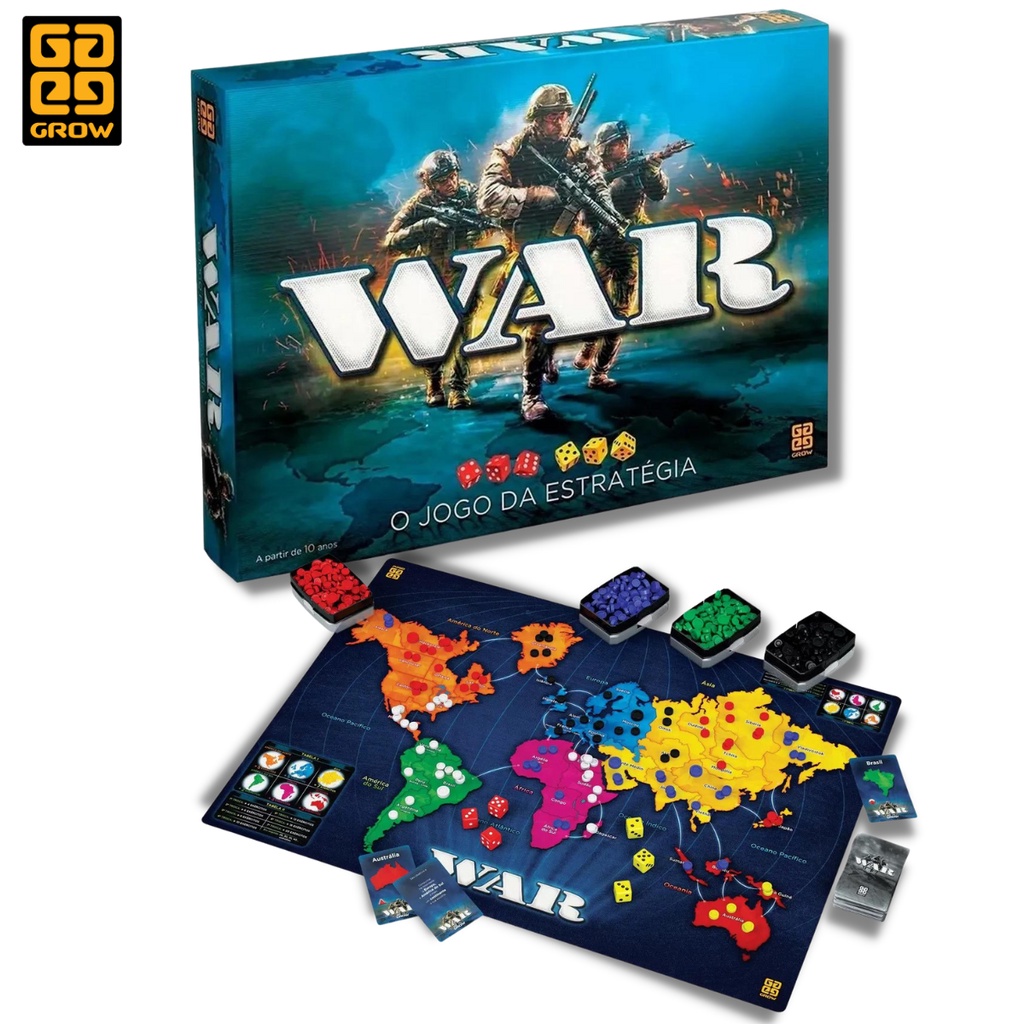 JOGO DE TABULEIRO MESA WAR GROW ORIGINAL NOVO PRONTA ENTREGA | Shopee ...